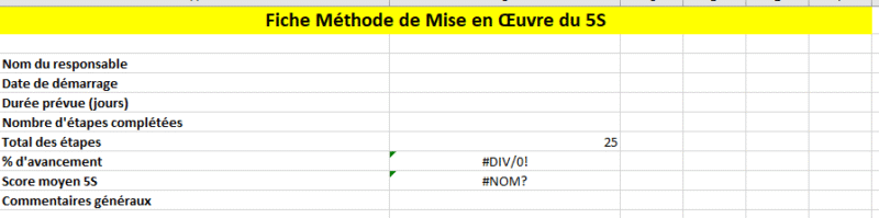 Méthode 5S sur Chantier : Checklist et Fiche pour Mise en Œuvre