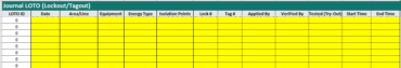 TPM, maintenance planifiée et LOTO : Modèle Excel - Checklist,