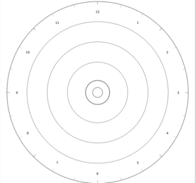 Cible de tir à imprimer a4 gratuit . la capture zoomée d’une cible