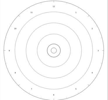 Cible de tir à imprimer a4 gratuit . la capture zoomée d’une cible