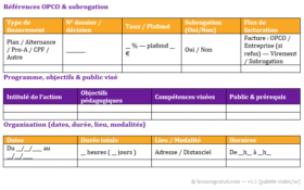 CONVENTION DE FORMATION PROFESSIONNELLE OPCO