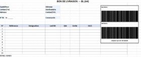 Bon de transport : modèles Word et Excel avec codes-barres